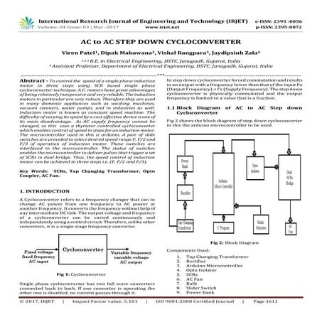 AC to AC Step Down Cycloconverter | PDF
