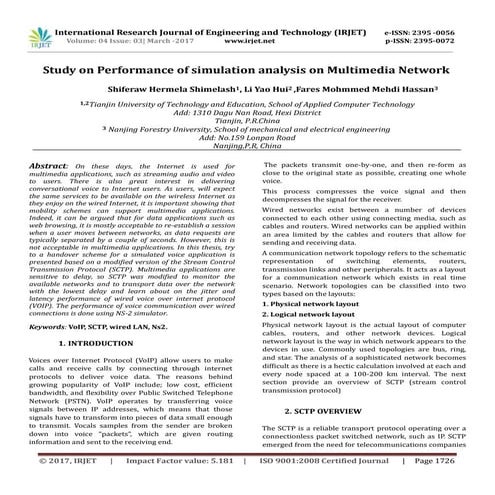 Study on Performance of Simulation Analysis on Multimedia Network | PDF | Computer Networking ...