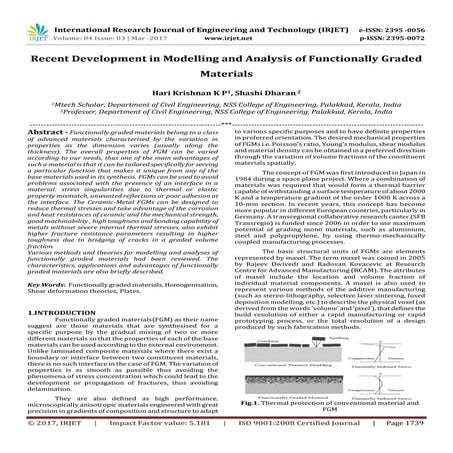 Recent Development In Modelling and Analysis of Functionally Graded Materials | PDF