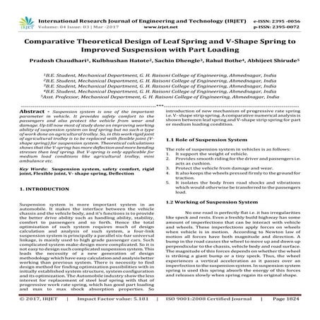 Comparative Theoretical Design of Leaf Spring and V-Shape Spring to ...