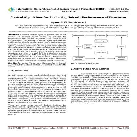 Control Algorithms for Evaluating Seismic Performance of Structures | PDF | Technology & Computing