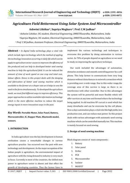 IOT based solar powered Grass cutting machine with Bluetooth remote ...