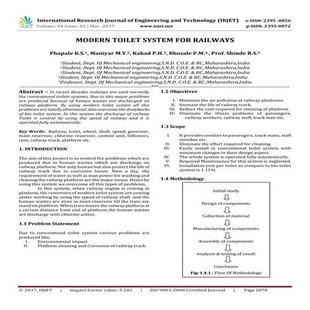 Modern Toilet System for Railways | PDF | Rail Travel | Travel Type