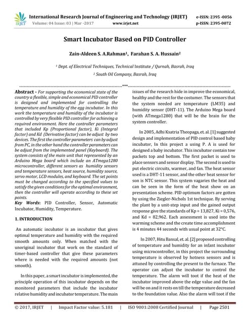 IRJET- Arduino Based Baby Incubator using GSM Technology | PDF ...