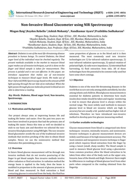 Non invasive glucometer presentation | PPT