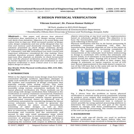 IC Design Physical Verification | PDF