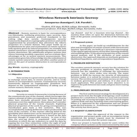Wireless Network Intrinsic Secrecy | PDF | Computer Networking | Computing