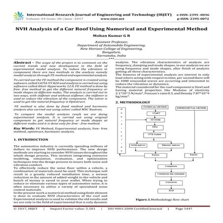 NVH Analysis of a Car Roof using Numerical and Experimental Method | PDF