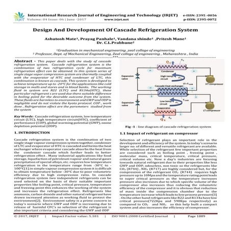 Design and Development of Cascade Refrigeration System | PDF