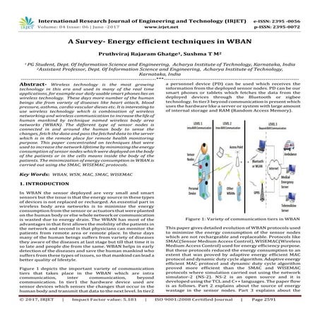 A Survey Energy Efficient Techniques In Wban Pdf 3503