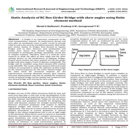 Analysis of Different Span of Skew Slab Bridge by STAAD PRO V8I ...