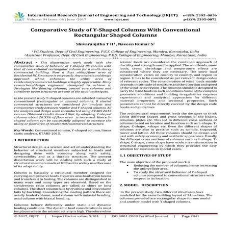 Comparative Study of Y-Shaped Columns with Conventional Rectangular ...