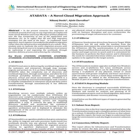 Atadata – A Novel Cloud Migration Approach | PDF