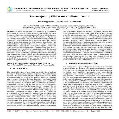 IRJET-Power Quality Effects on Nonlinear Loads | PDF