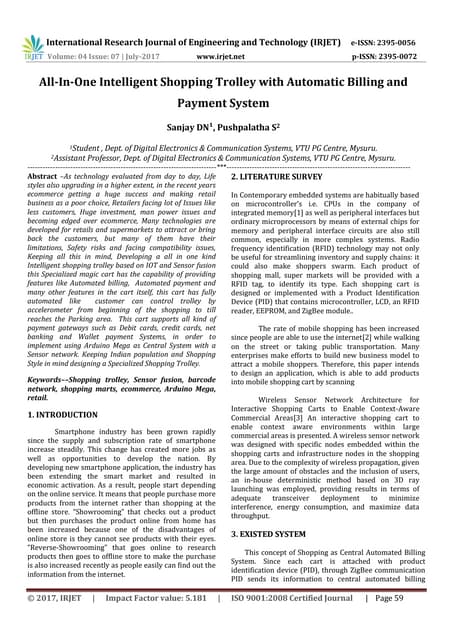 Smart shopping trolley. | PPTX