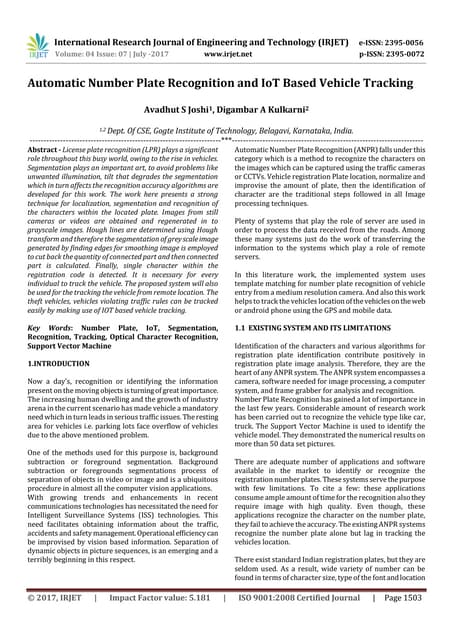 Automatic Number Plate Recognition (ANPR) | PPTX | Cameras and ...