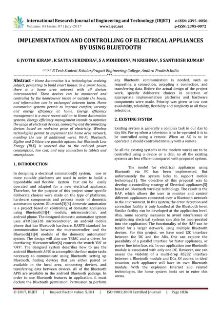 smart home automation system | PPT