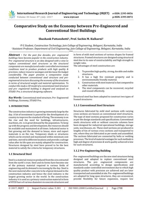 Comparative Study of Conventional Steel Structure and Tubular Steel ...