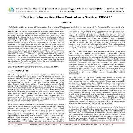 Effective Information Flow Control as a Service: EIFCaaS | PDF