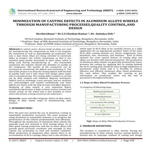 Minimization of Casting Defects in Aluminum Alloys Wheels through ...