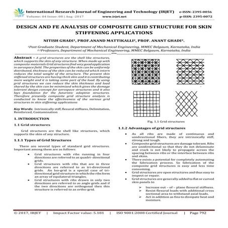 Design and Fe Analysis of Composite Grid Structure for Skin Stiffening ...