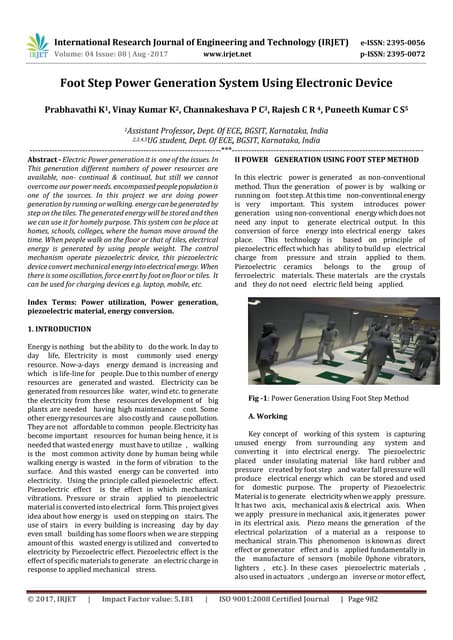 Power generation using piezoelectric | PPTX | Science
