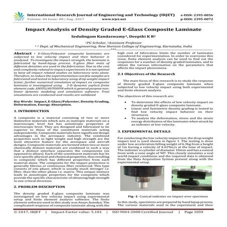 Impact Analysis of Density Graded E-Glass Composite Laminate | PDF