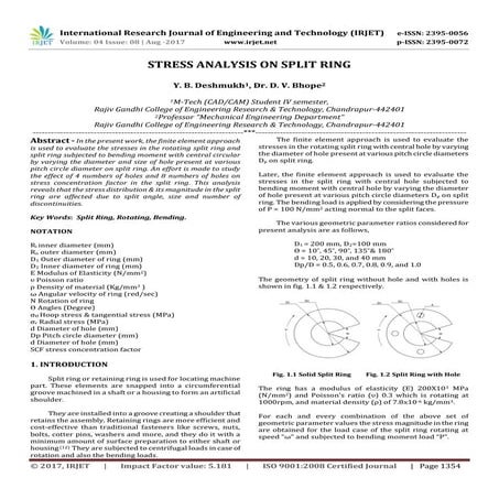 Stress Analysis on Split Ring | PDF | Physics | Science