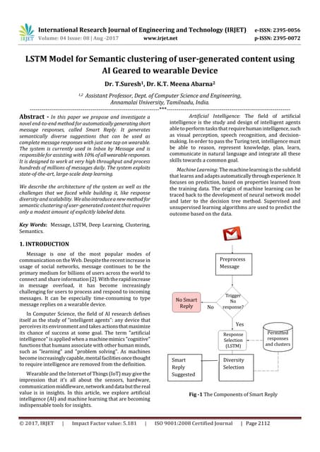 Lstm Model For Semantic Clustering Of User Generated Content Using Ai 2456