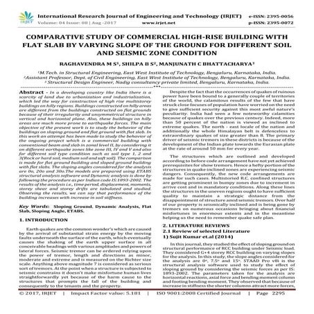 Comparative Study of Commercial High-Rise Building with Flat Slab by Varying Slope of the Ground ...