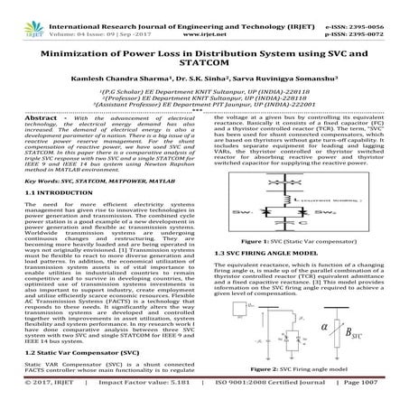 Minimization Of Power Loss In Distribution System Using Svc And Statcom