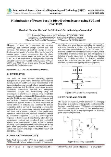 Minimization Of Power Loss In Distribution System Using Svc And Statcom