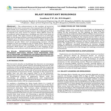 Calculation of blast loads | PDF