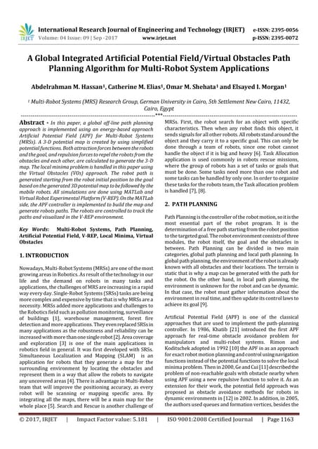 A Global Integrated Artificial Potential Field/Virtual Obstacles Path ... A Global Integrated Artificial Potential Field/Virtual Obstacles Path ...