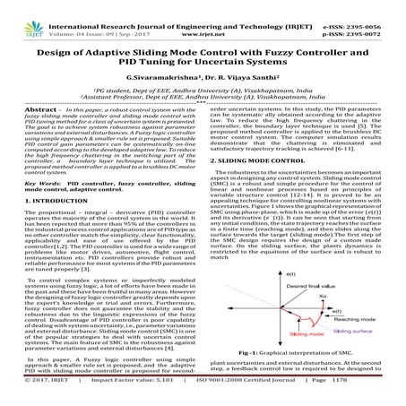 Design Of Adaptive Sliding Mode Control With Fuzzy Controller And Pid Tuning For Uncertain 