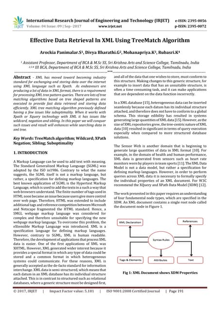 Effective Data Retrieval In Xml Using Treematch Algorithm Pdf 2958