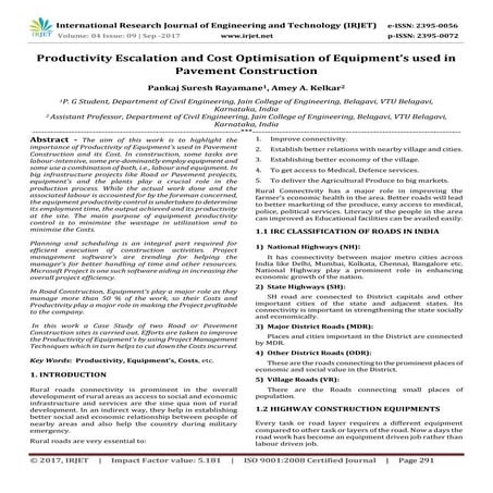 Heavy Construction Equipment Productivity | PPTX