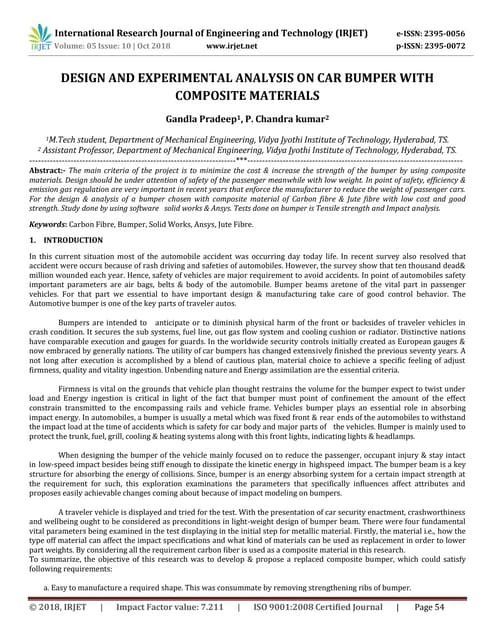 Explicit Dynamics Crash Analysis of Car for Different Materials using Ansys | PDF