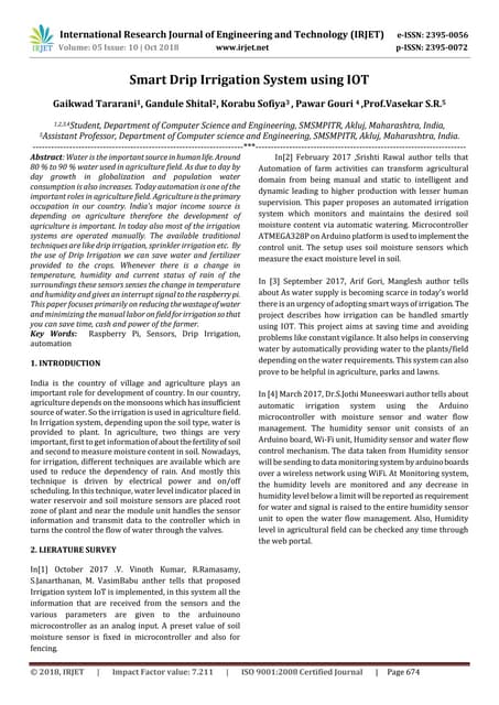 Smart irrigation system | PPTX