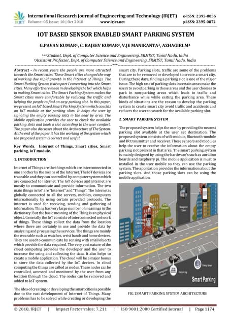 SMART CAR-PARKING SYSTEM USING IOT | PPTX