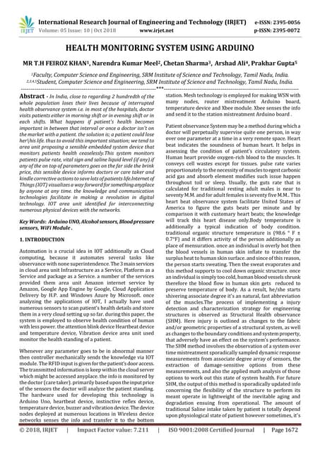 SMART WAIST BELT FOR HEALTH MONITORING | PDF