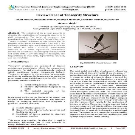 IRJET- Review Paper of Tensegrity Structure | PDF