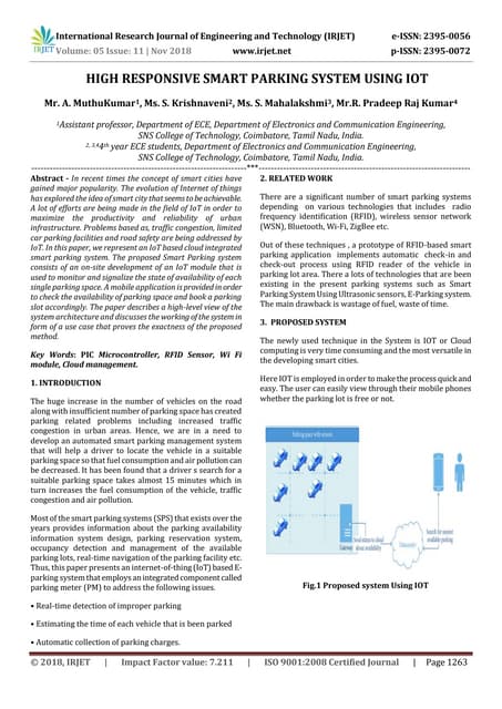 SMART CAR-PARKING SYSTEM USING IOT | PPTX