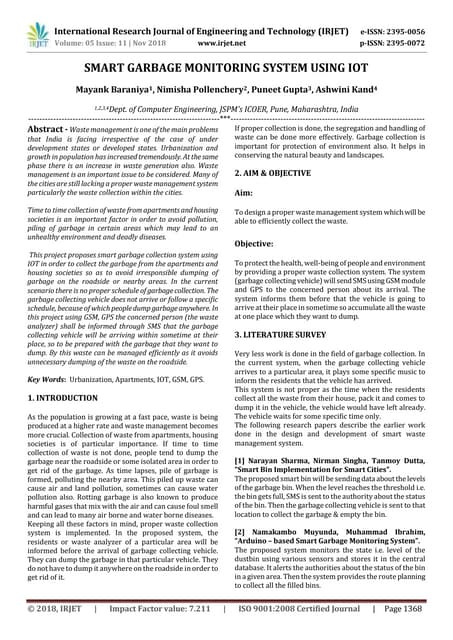 Smart waste management system | PPTX | Indoor Environmental Quality | Home & Garden