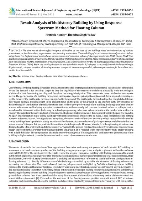 NON LINEAR ANALYSIS OF ASYMMETRIC BUILDING | PDF
