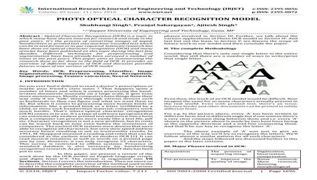 PERFORMANCE COMPARISON OF OCR TOOLS