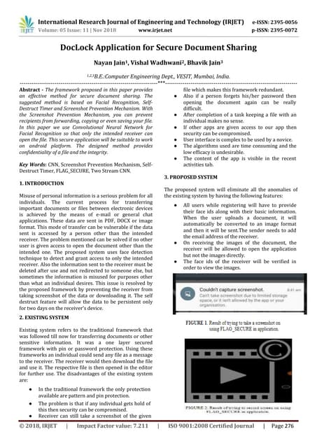 Irjet Doclock Application For Secure Document Sharing Pdf