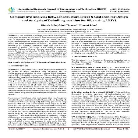 IRJET- Comparative Analysis Between Structural Steel & Cast Iron for ...