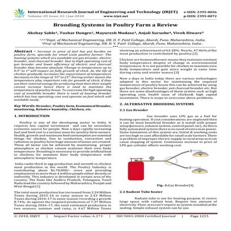 Brooding Systems in Poultry Farm A Review | PDF