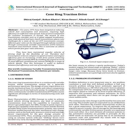 Cone Ring Traction Drive | PDF